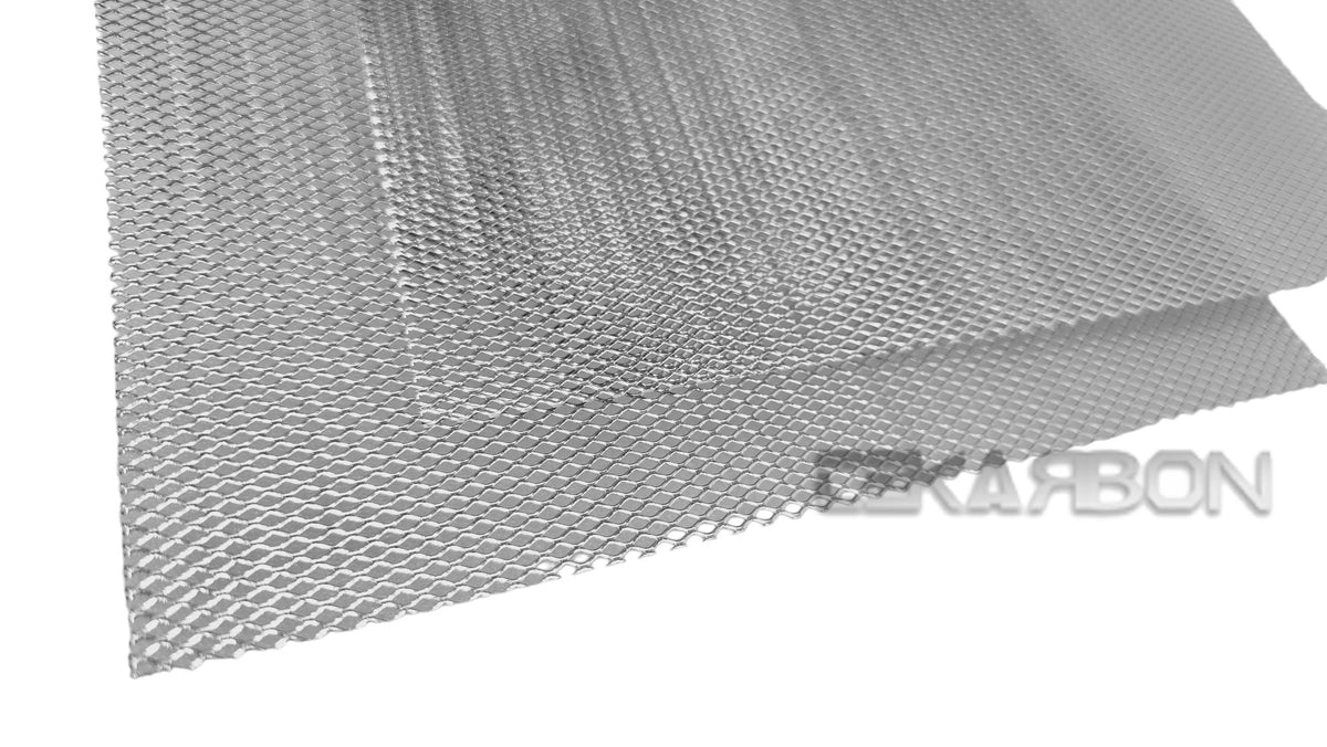 x2 Aluminum Silver Mesh Grille Sheet Grid Insert for Body Panels Vent ...